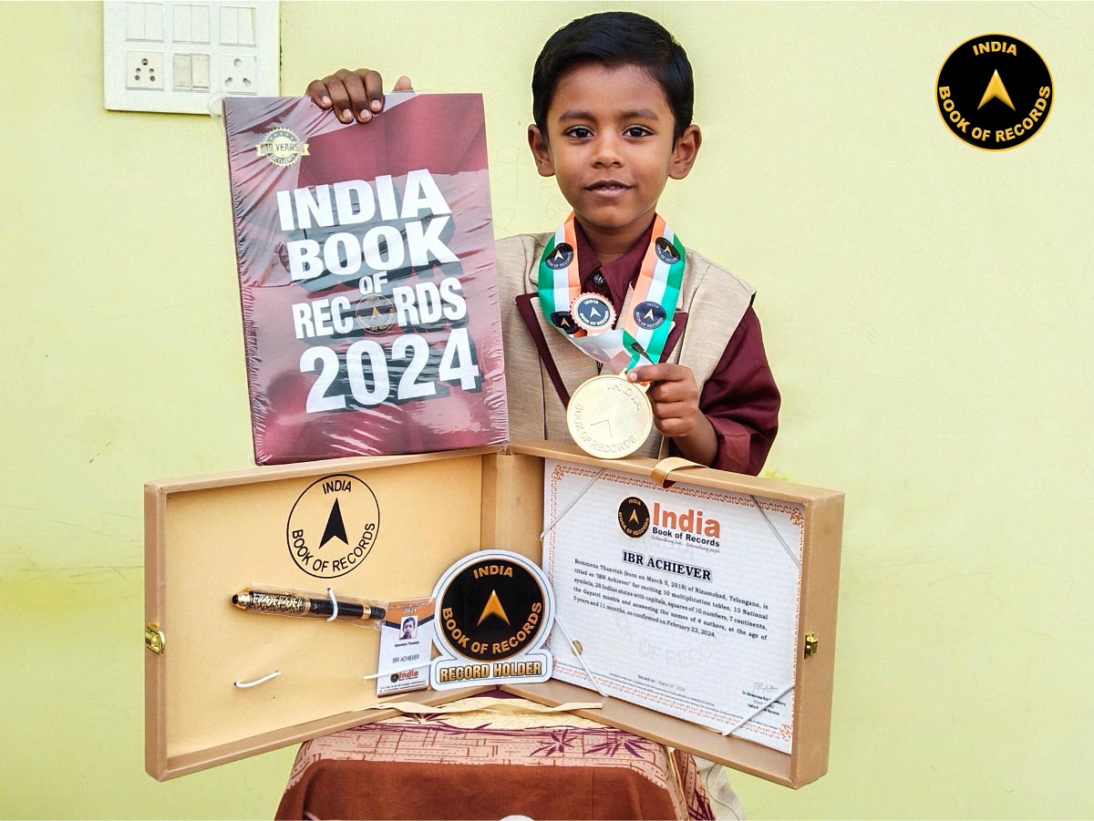 Bommena Thanvish - IBR Achiever - India Book of Records