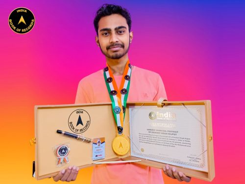 Largest charcoal portrait of Sushant Singh Rajput - India Book of Records