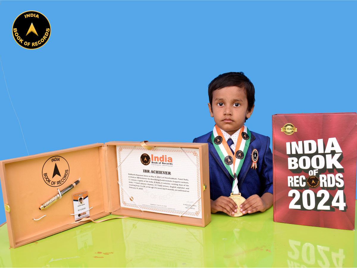 Siddharth Rajamani - IBR Achiever - India Book of Records