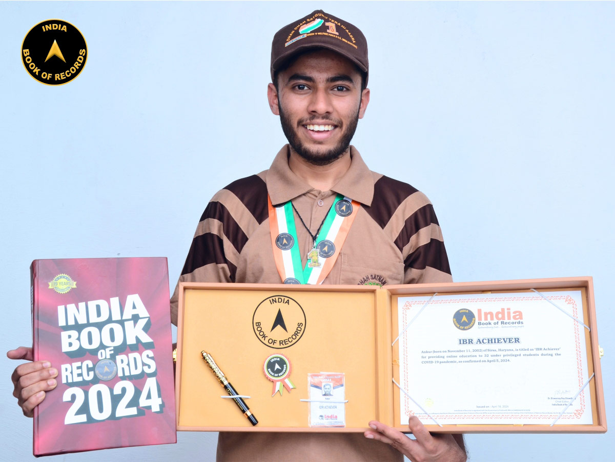 Ankur - IBR Achiever - India Book of Records