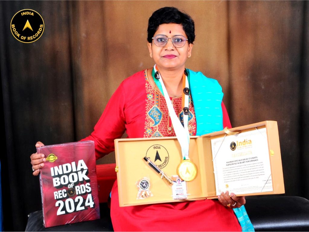 Maximum specially-abled students participated in an art performance - India Book of Records