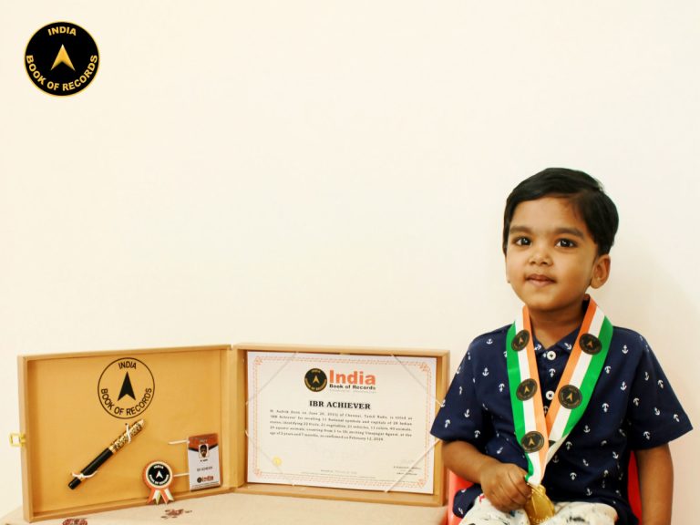M. Aadvik - IBR Achiever - India Book of Records