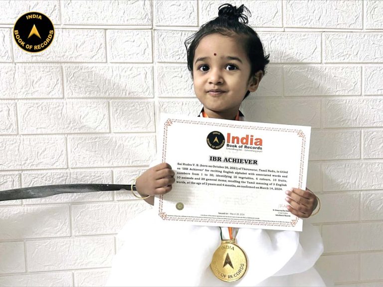 Sai Rudra V. B. - IBR Achiever - India Book of Records