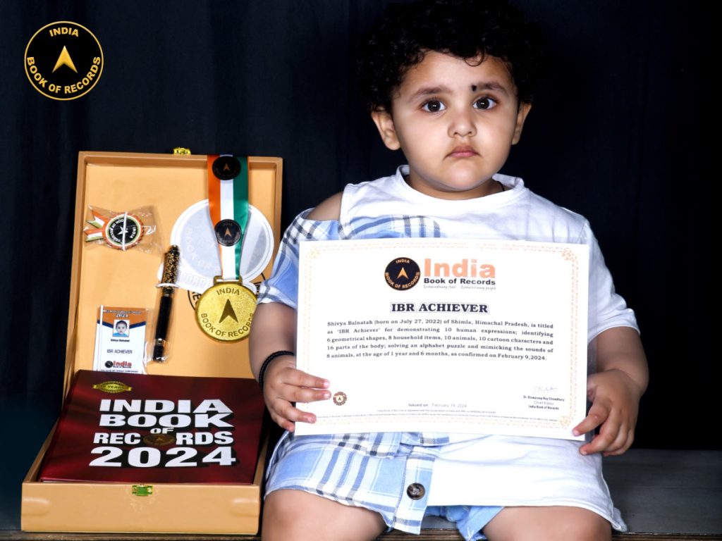 Shivya Balnatah - IBR Achiever - India Book of Records