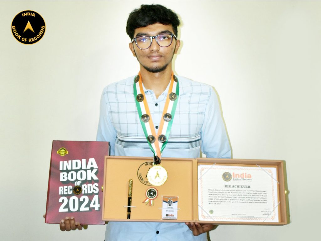 Vikaash Kumar Selvakumar Mythili - IBR Achiever - India Book of Records