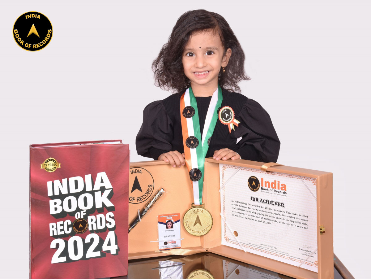 Aarna Koundinya - IBR Achiever - India Book of Records