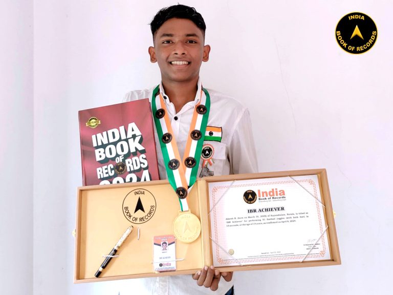 Adarsh R. - IBR Achiever - India Book of Records