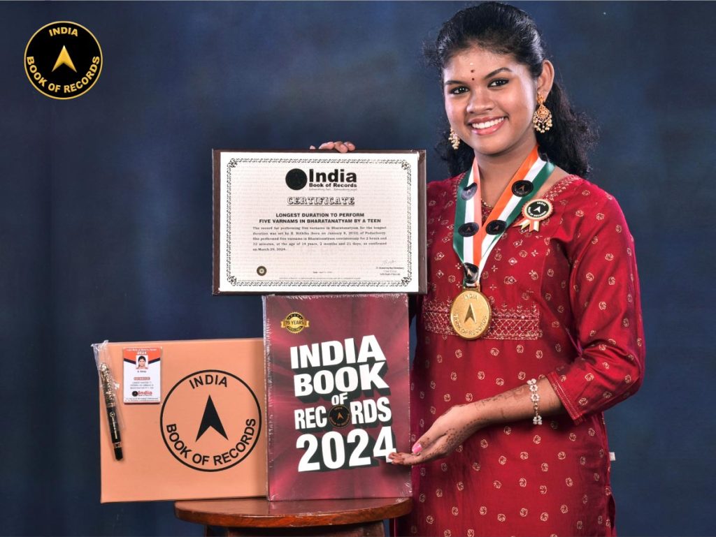 Longest duration to perform five varnams in Bharatanatyam by a teen ...