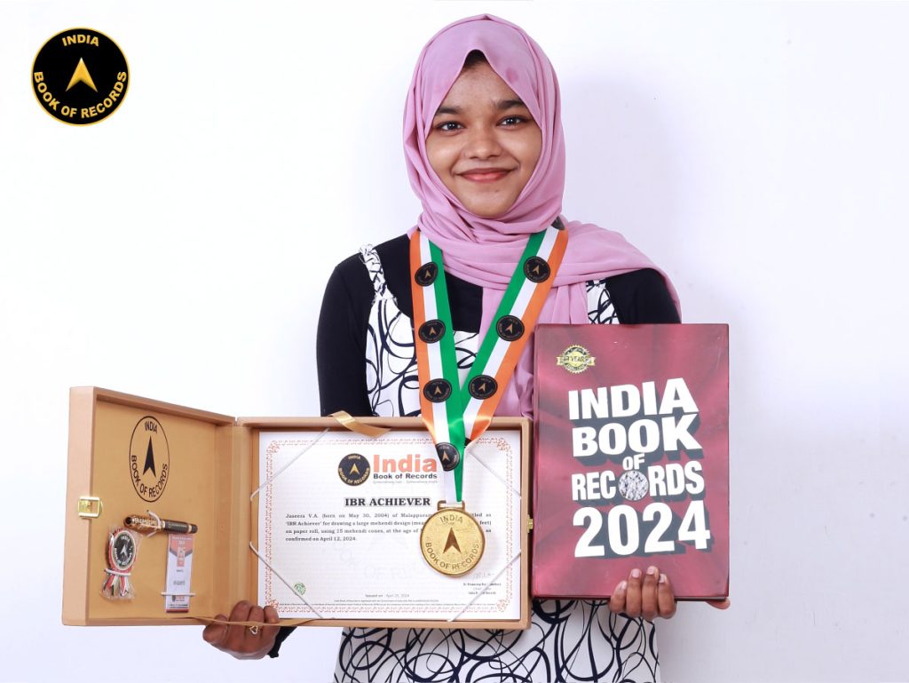 Jaseera V.A. - IBR Achiever - India Book of Records