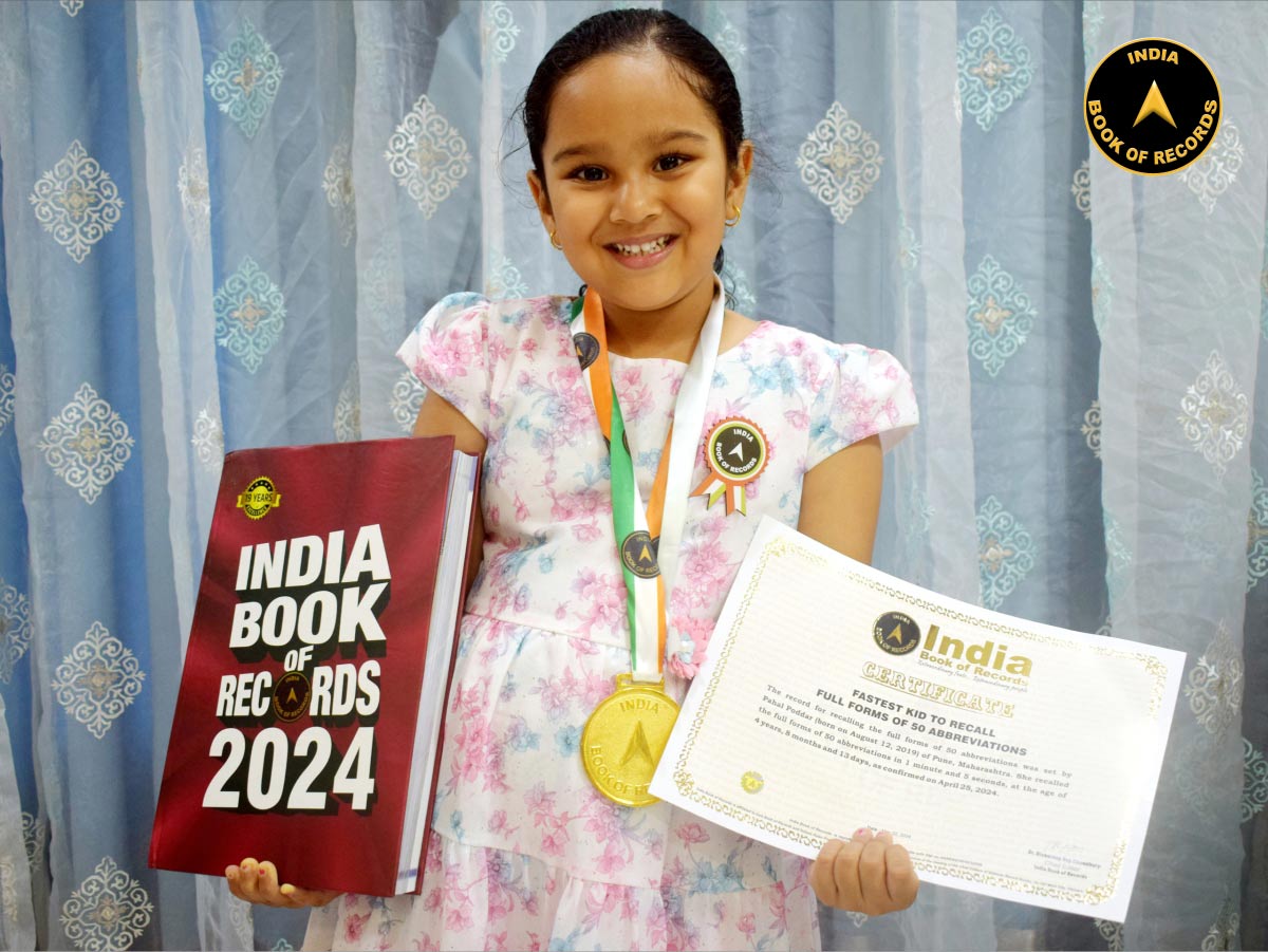 Fastest kid to recall full forms of 50 abbreviations - India Book of ...