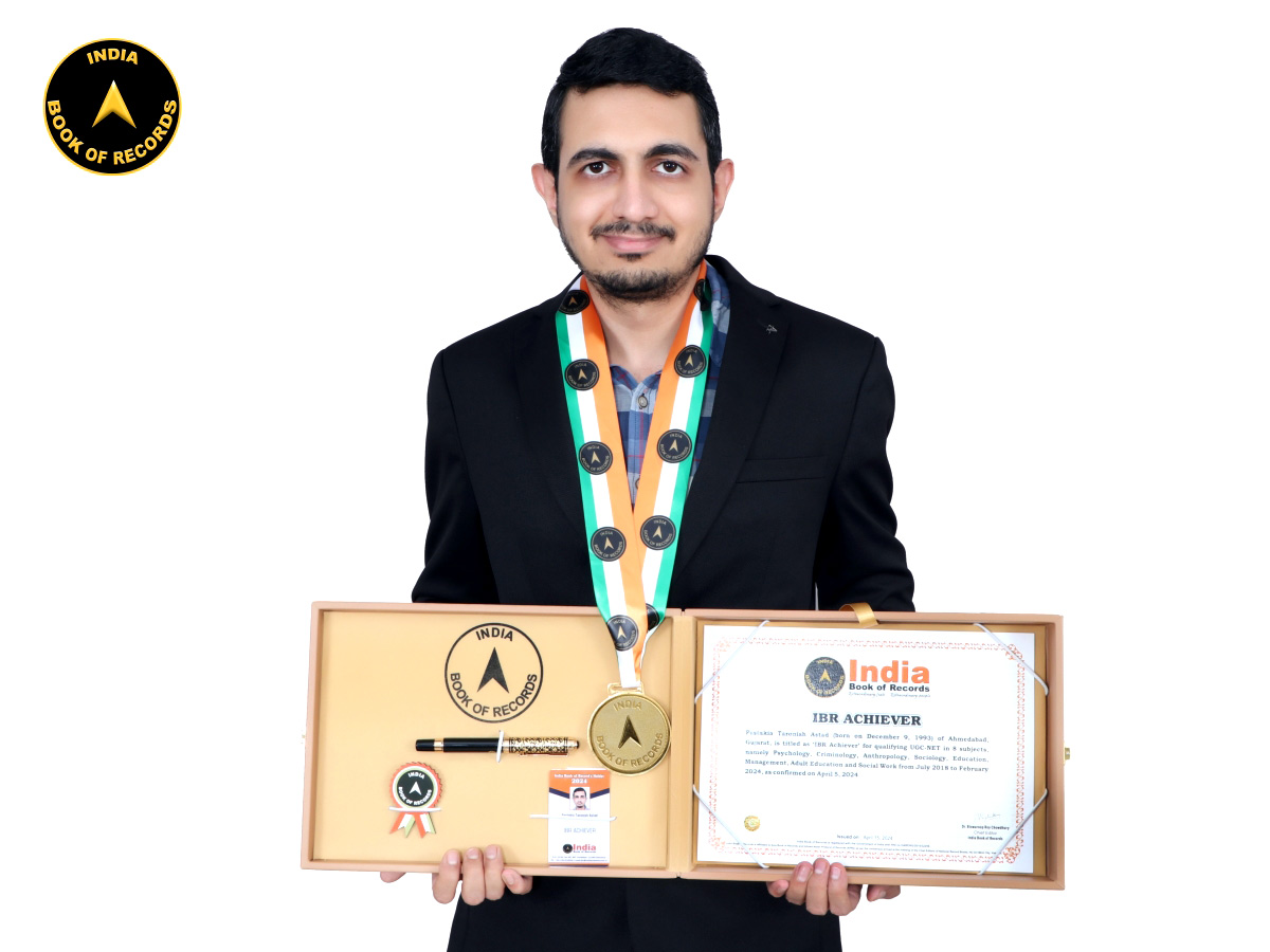Pastakia Taronish Astad - IBR Achiever - India Book of Records
