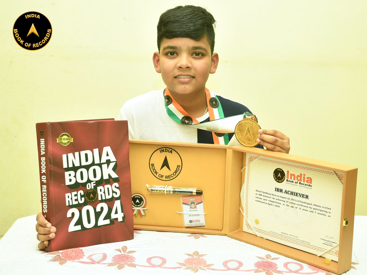 Swarit Upadhyay - IBR Achiever - India Book of Records