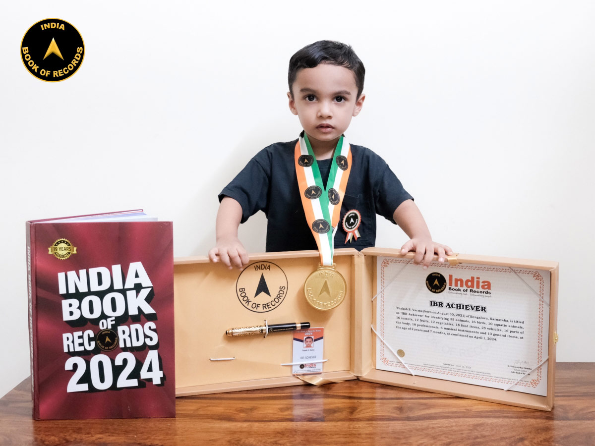 Thaksh S. Varma - IBR Achiever - India Book of Records