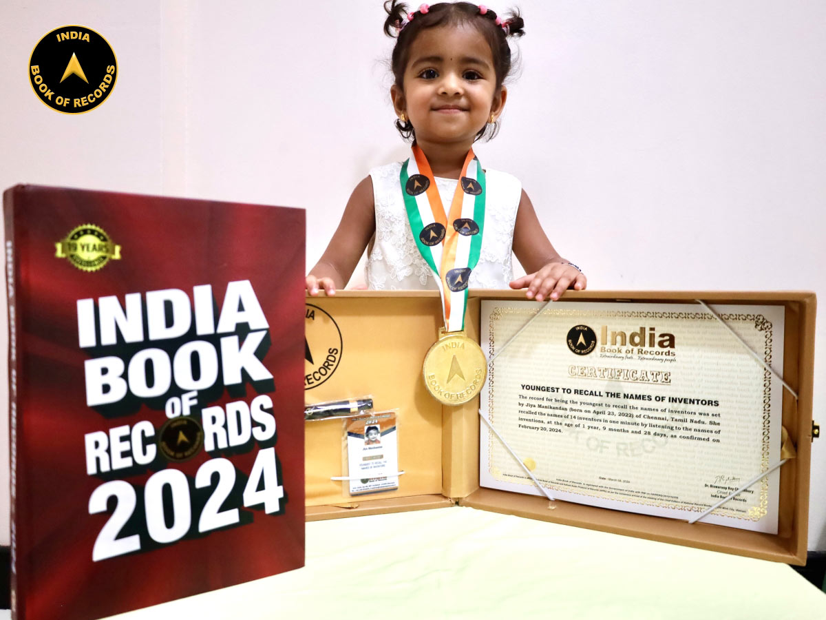 Youngest to recall the names of inventors - India Book of Records