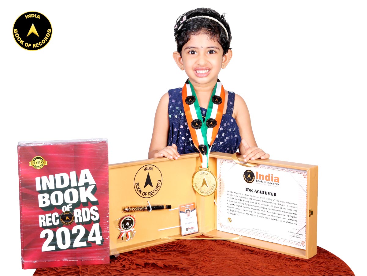 Advika Praveen K. - IBR Achiever - India Book of Records