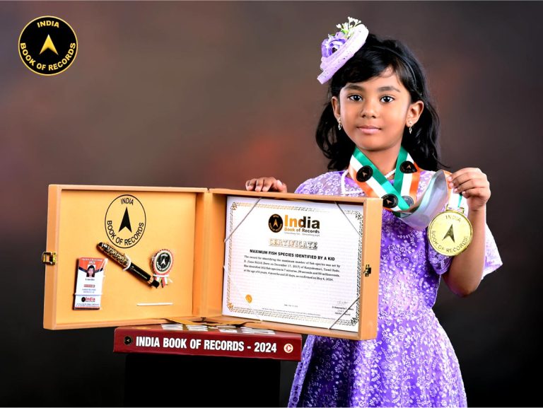 Maximum fish species identified by a kid - India Book of Records