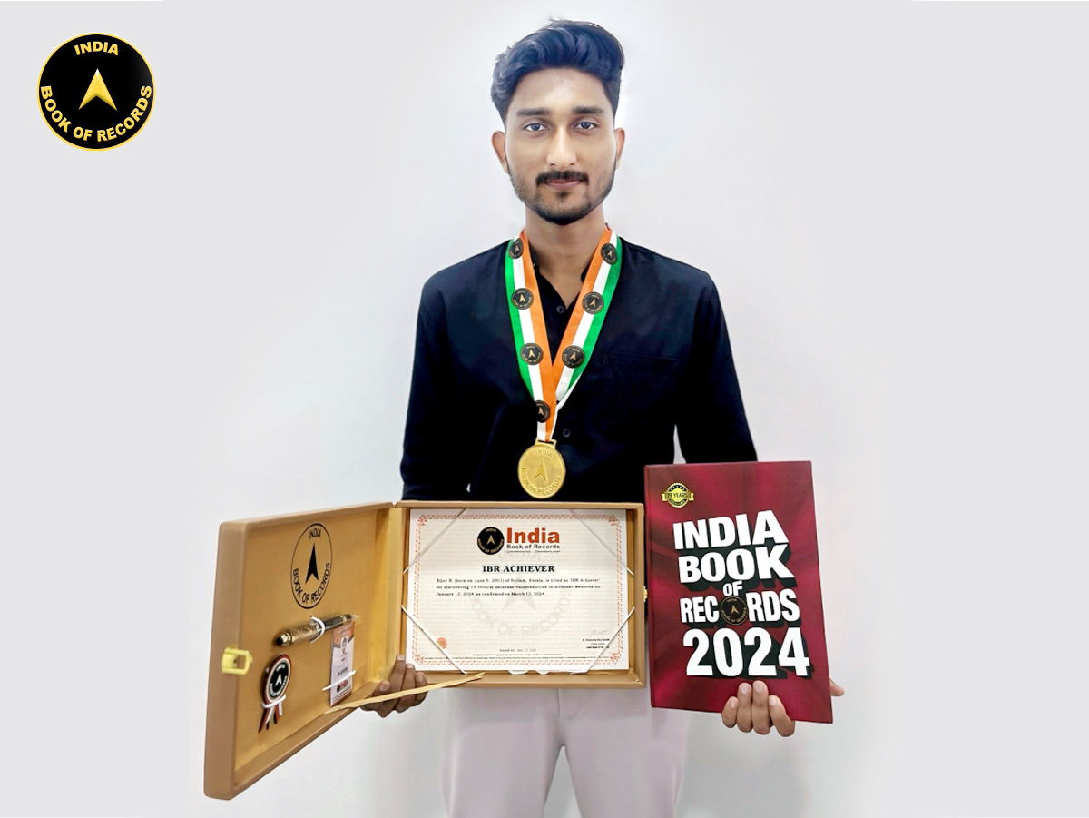Bijoy B. - IBR Achiever - India Book of Records