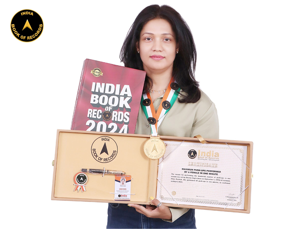 Maximum Push Ups Performed By A Female In One Minute India Book Of