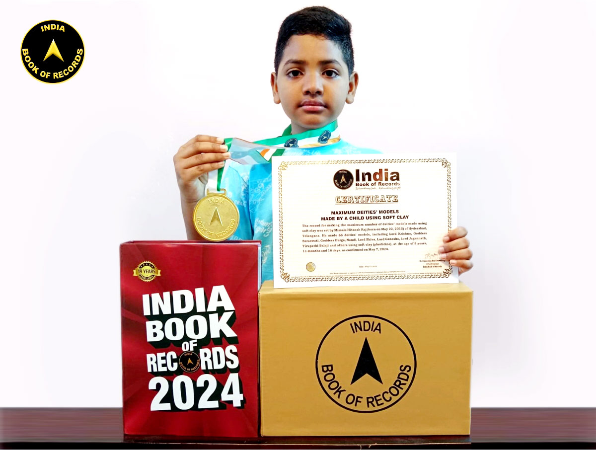 Maximum deities’ models made by a child using soft clay - India Book of ...