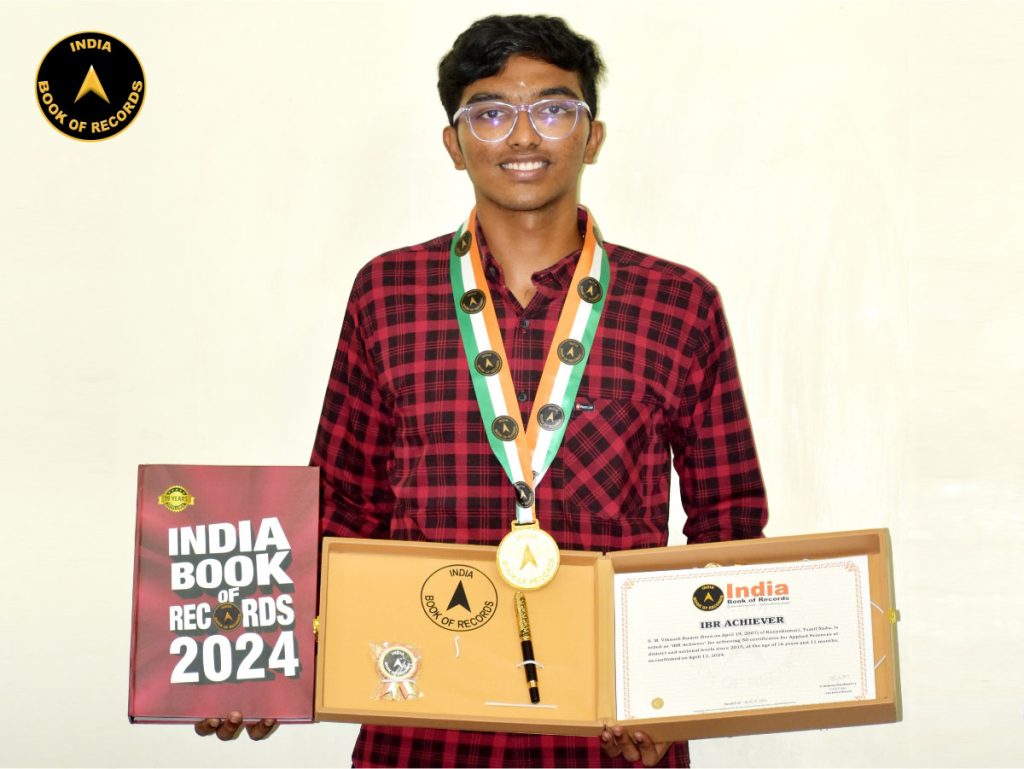 S. M. Vikaash Kumar - IBR Achiever - India Book of Records