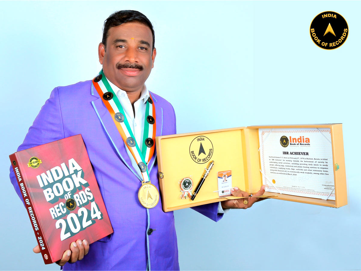Santhosh Kumar V.T. - IBR Achiever - India Book of Records