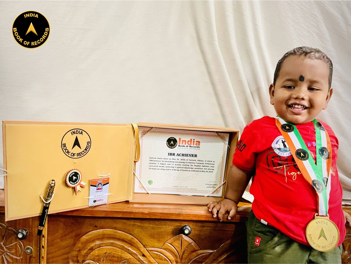 Aadarsh Swain - IBR Achiever - India Book of Records
