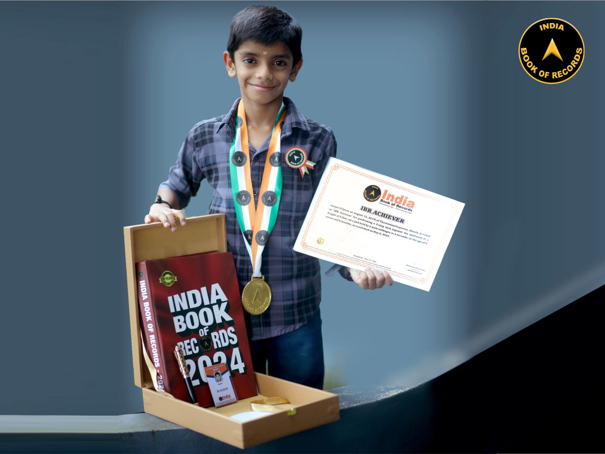 Aarjav D - IBR Achiever - India Book of Records