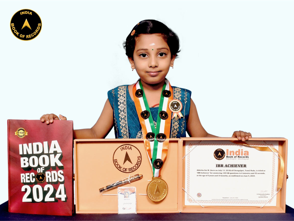 Abhitha Sai M. - IBR Achiever - India Book of Records