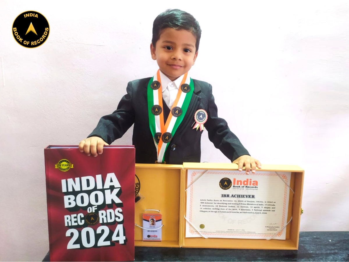 Advik Padhy - IBR Achiever - India Book of Records
