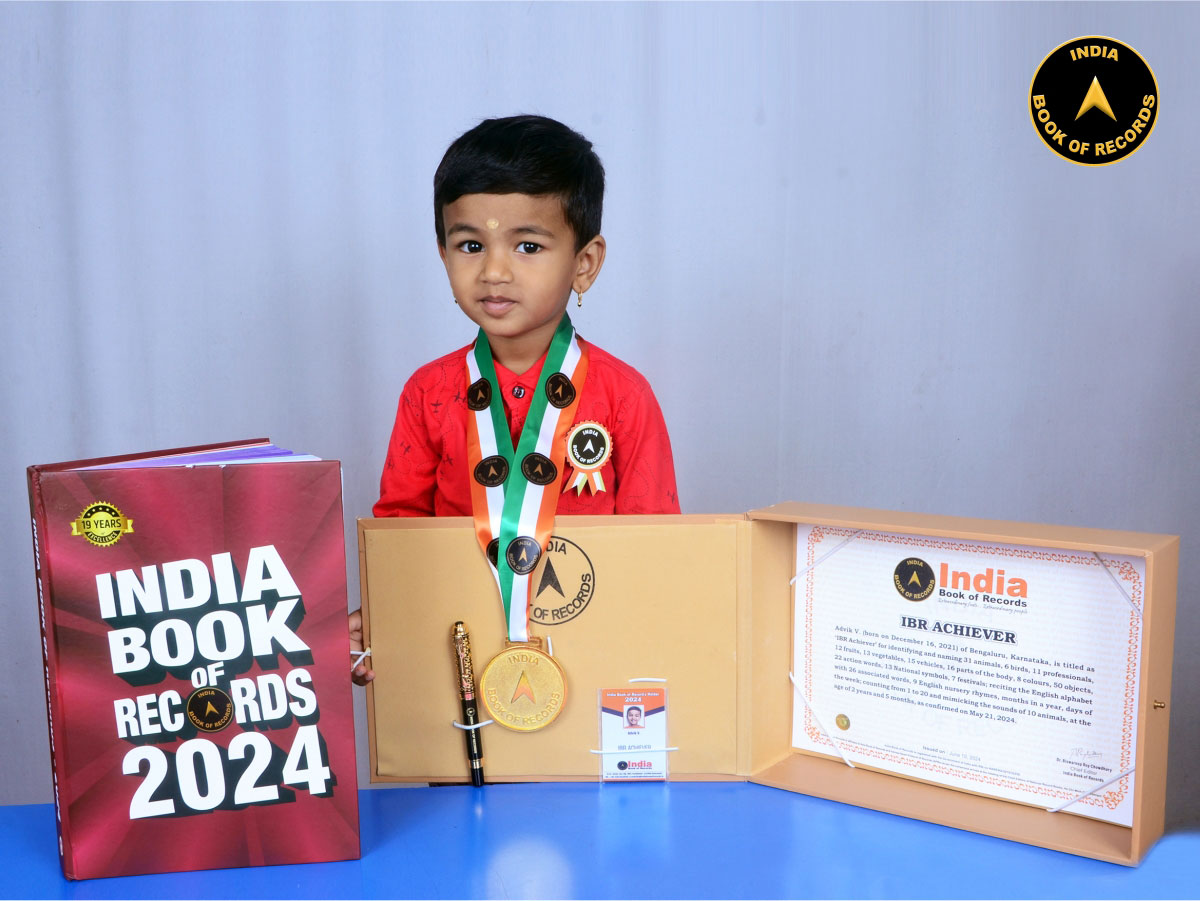 Advik V. - IBR Achiever - India Book of Records