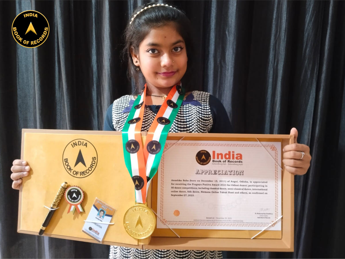 Anushka Saha - Appreciation - India Book of Records