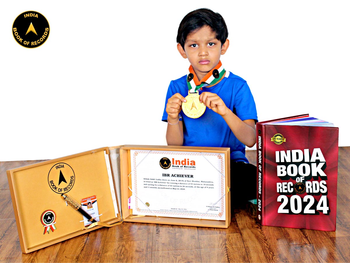Arham Ankit Lodha - IBR Achiever - India Book of Records