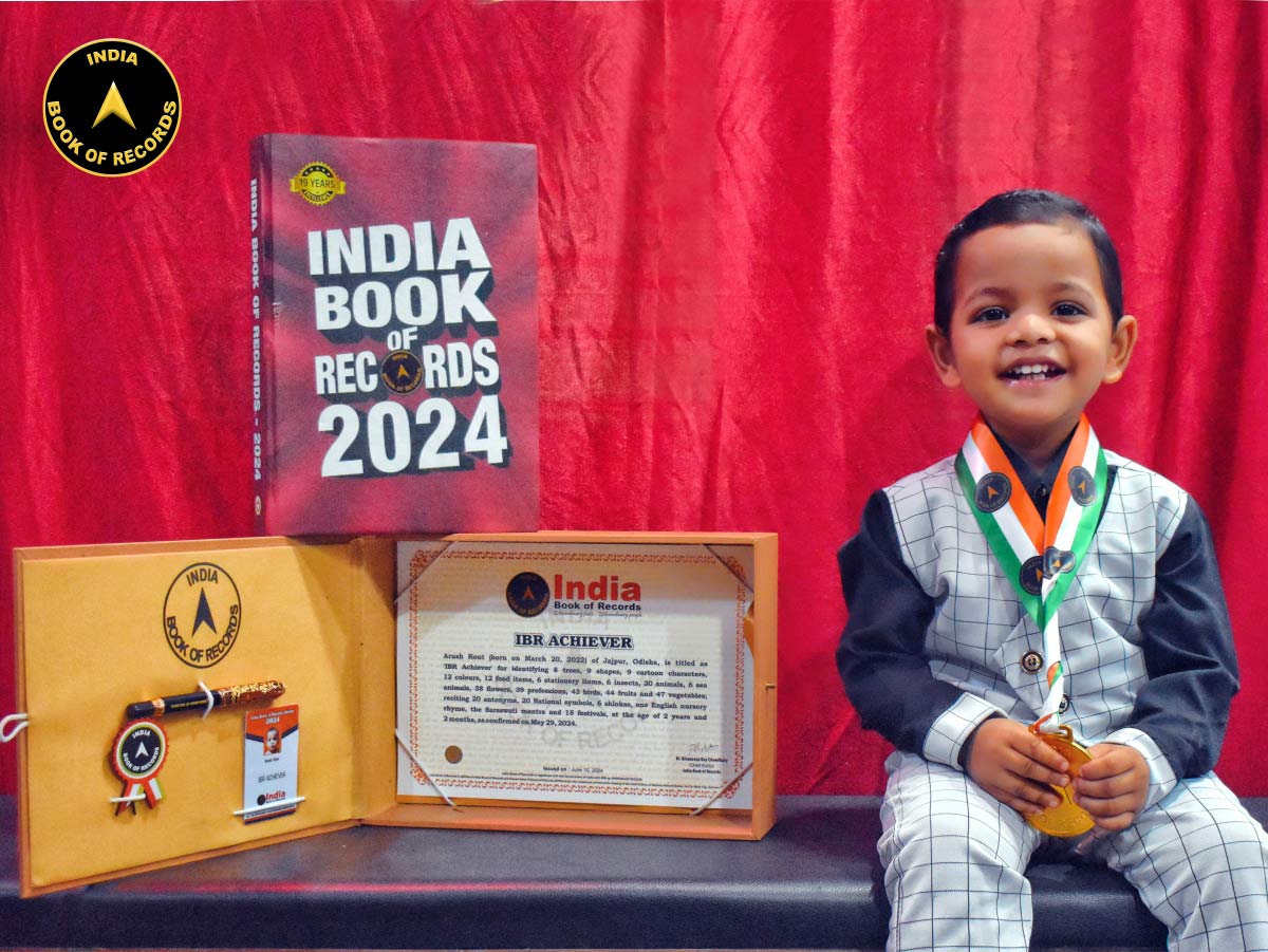 Arush Rout - IBR Achiever - India Book of Records