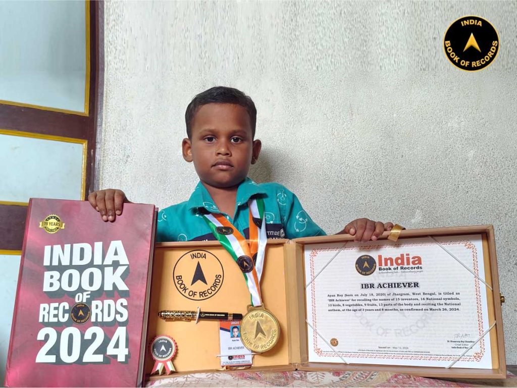 Ayan Roy - IBR Achiever - India Book of Records