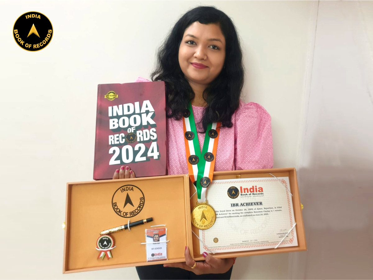 Deepika Goyal - IBR Achiever - India Book of Records