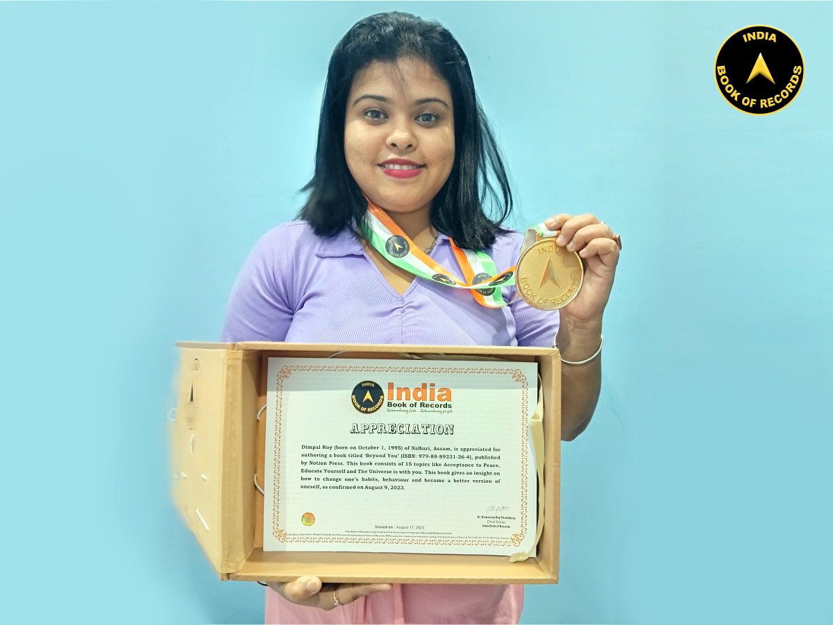 Dimpal Roy - Appreciation - India Book of Records