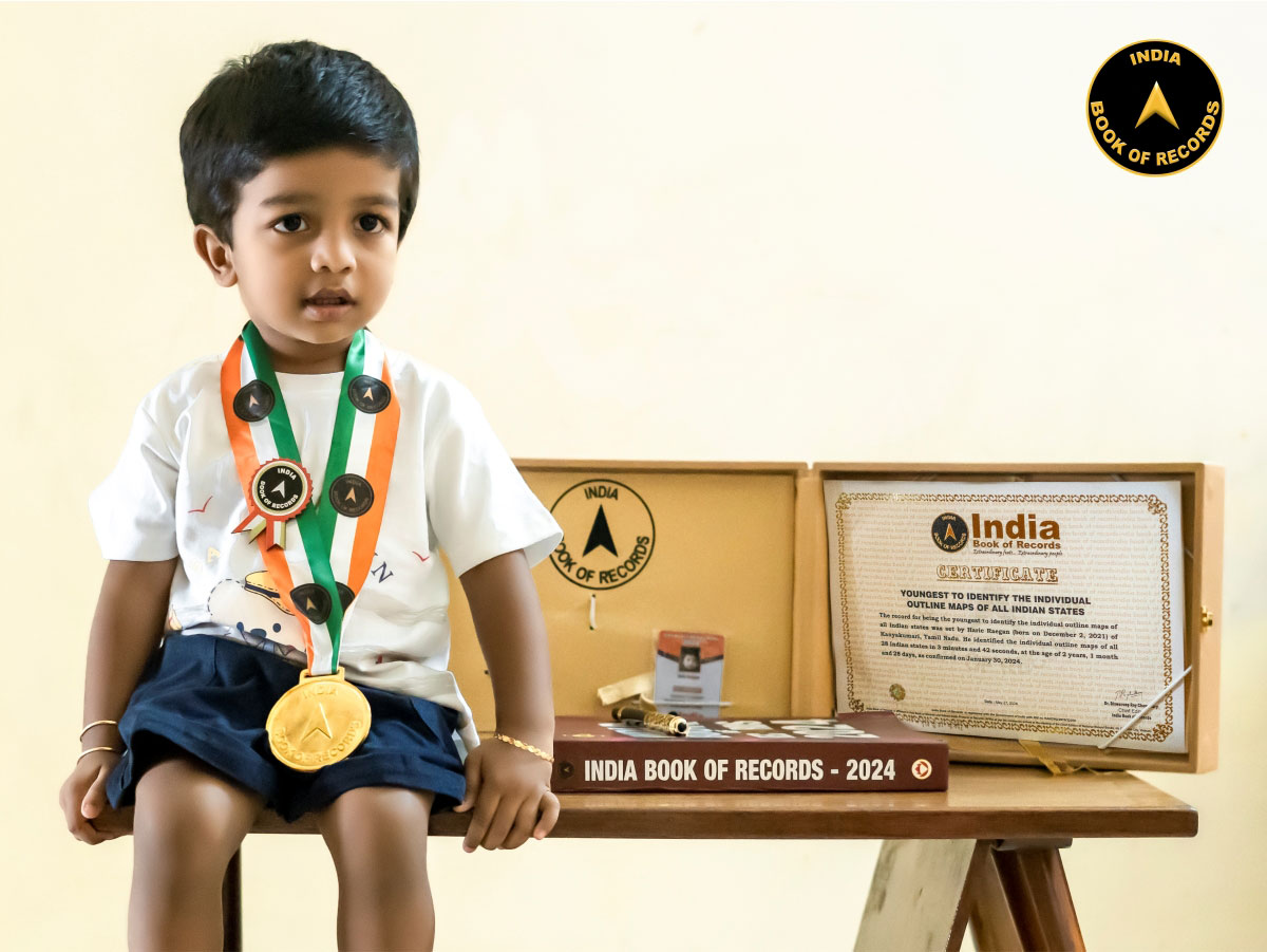 Youngest to identify the individual outline maps of all Indian states ...