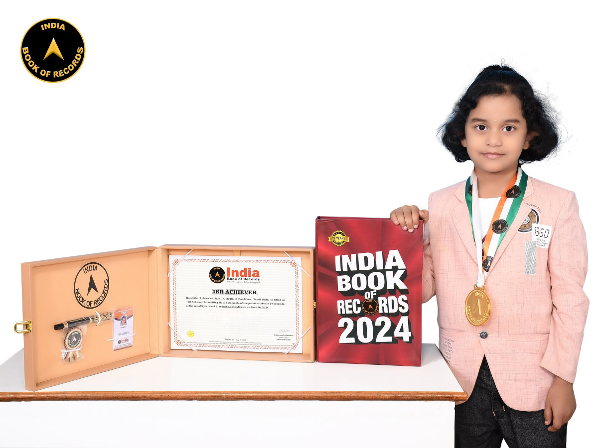 Harshitha R - IBR Achiever - India Book of Records