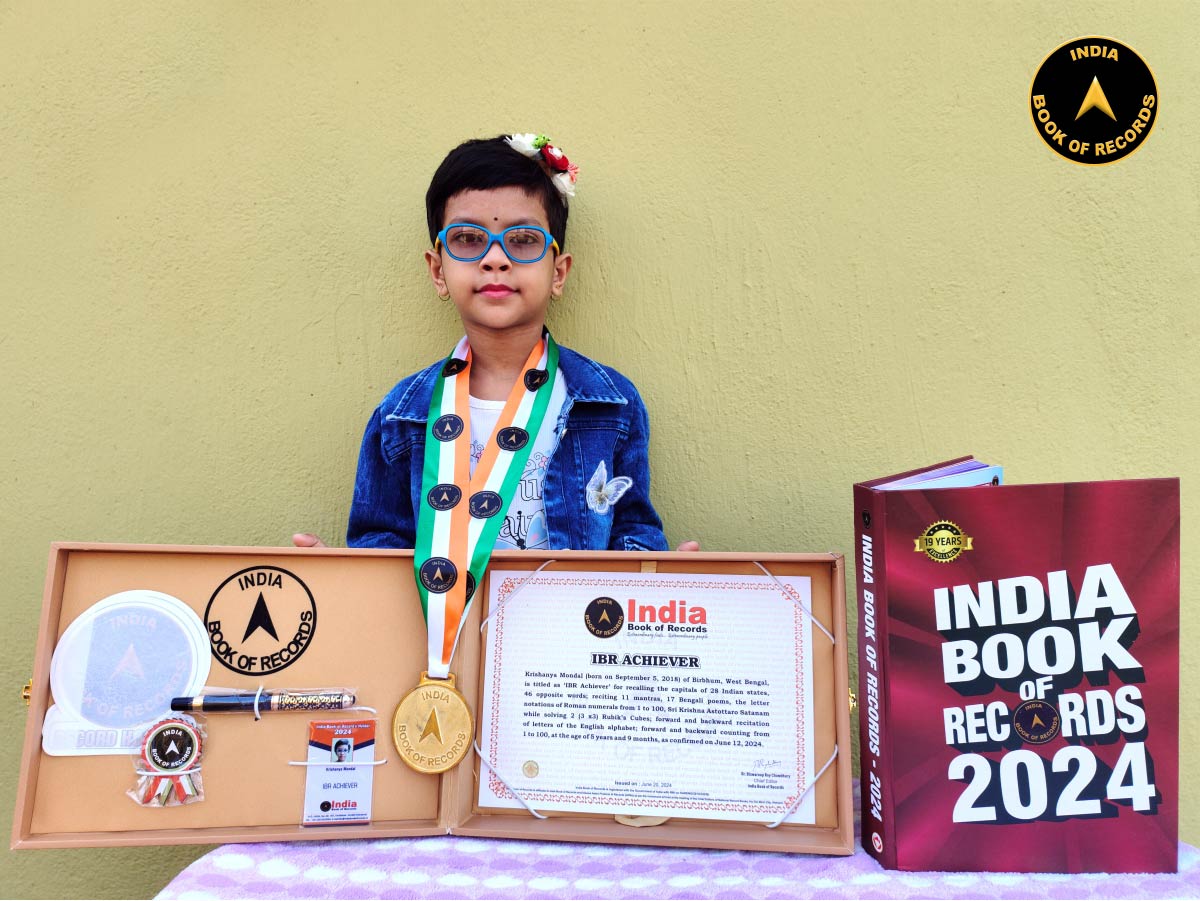 Krishanya Mondal - IBR Achiever - India Book of Records