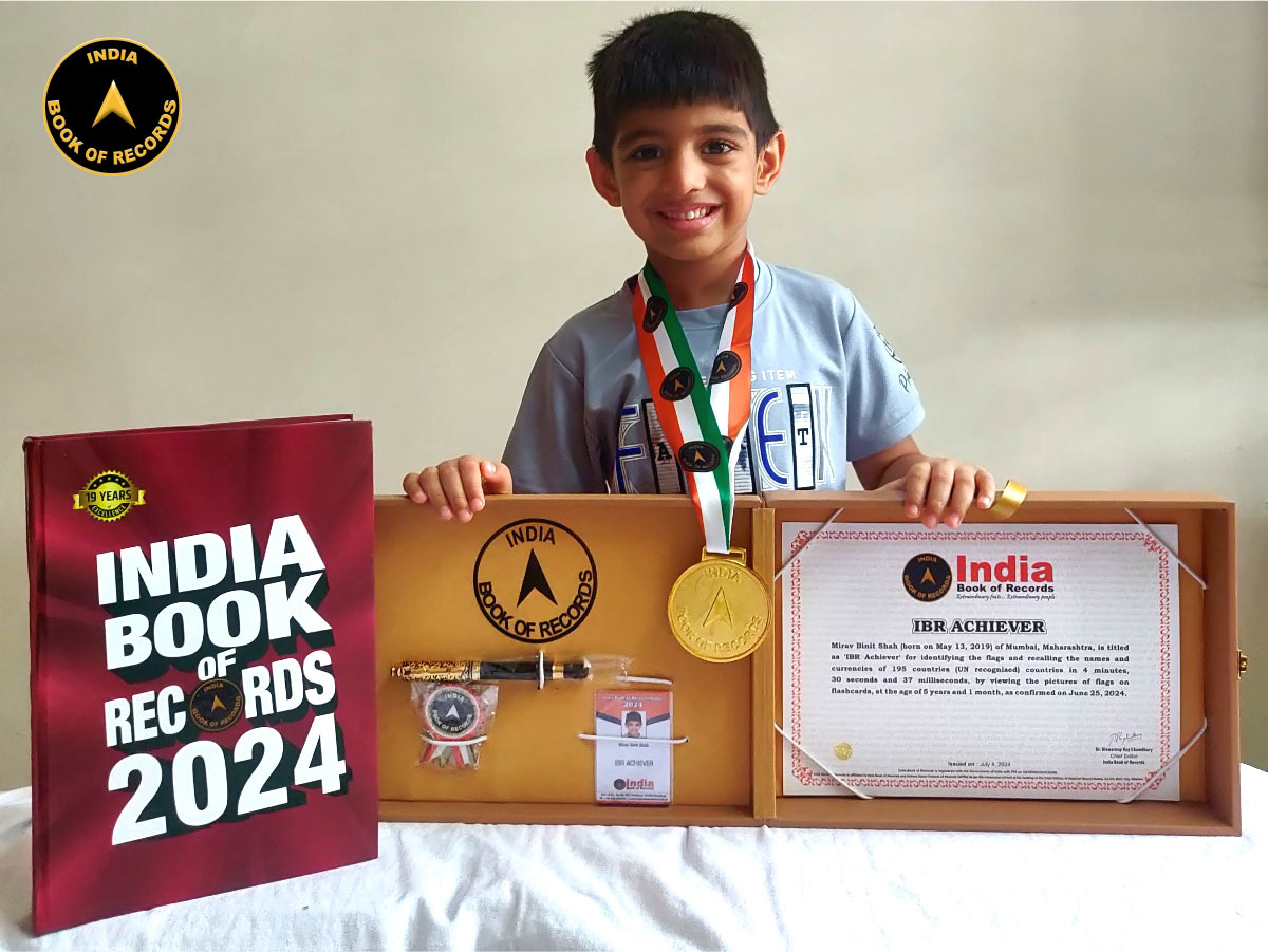 Mirav Binit Shah - IBR Achiever - India Book of Records