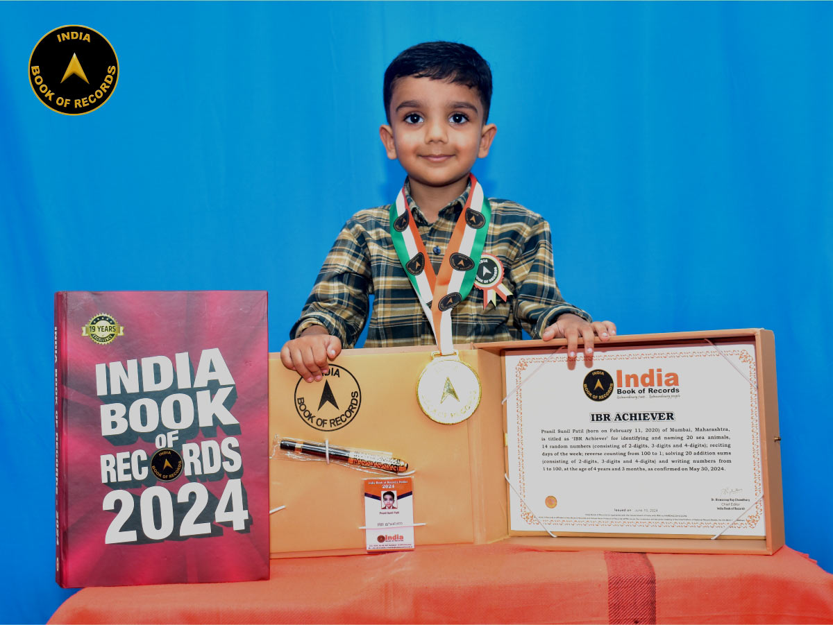 Pranil Sunil Patil - IBR Achiever - India Book of Records