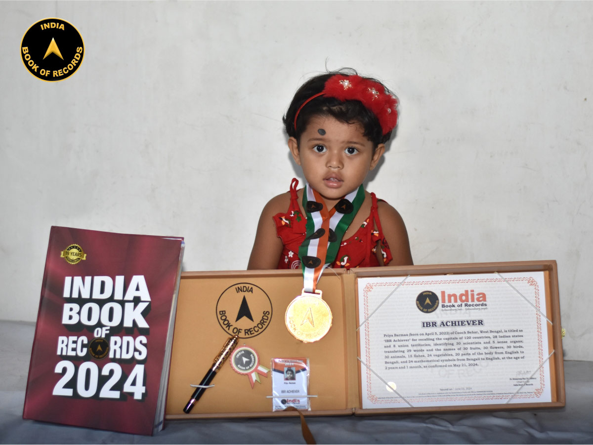 Priya Barman - IBR Achiever - India Book of Records