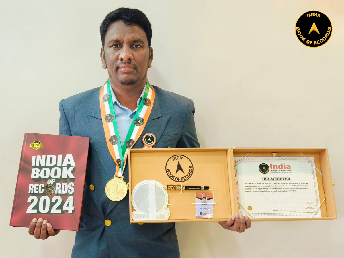 Ravi Madrasi - IBR Achiever - India Book of Records
