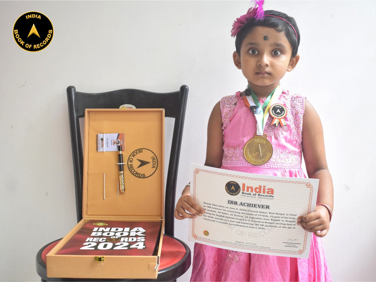 Renesa Dhar - IBR Achiever - India Book of Records