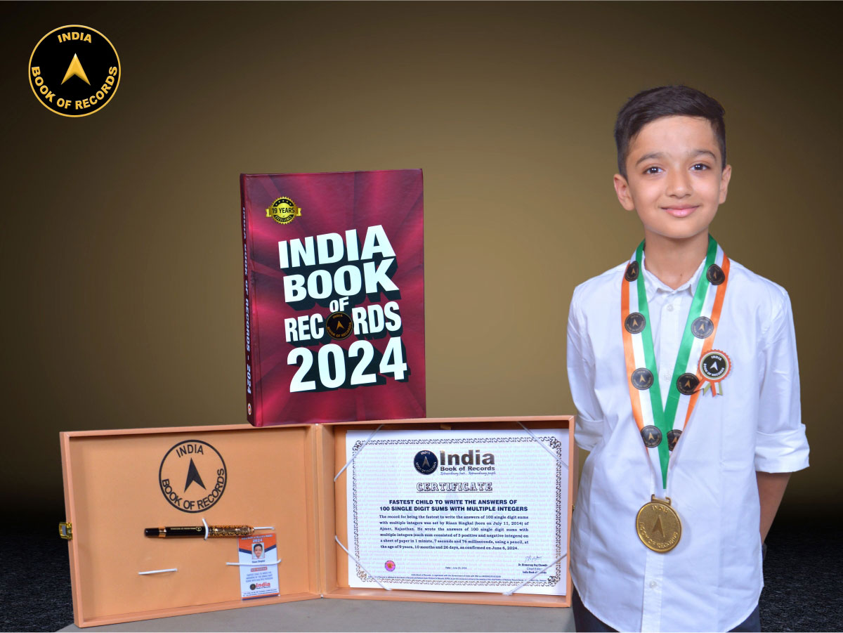 Fastest child to write the answers of 100 single digit sums with ...