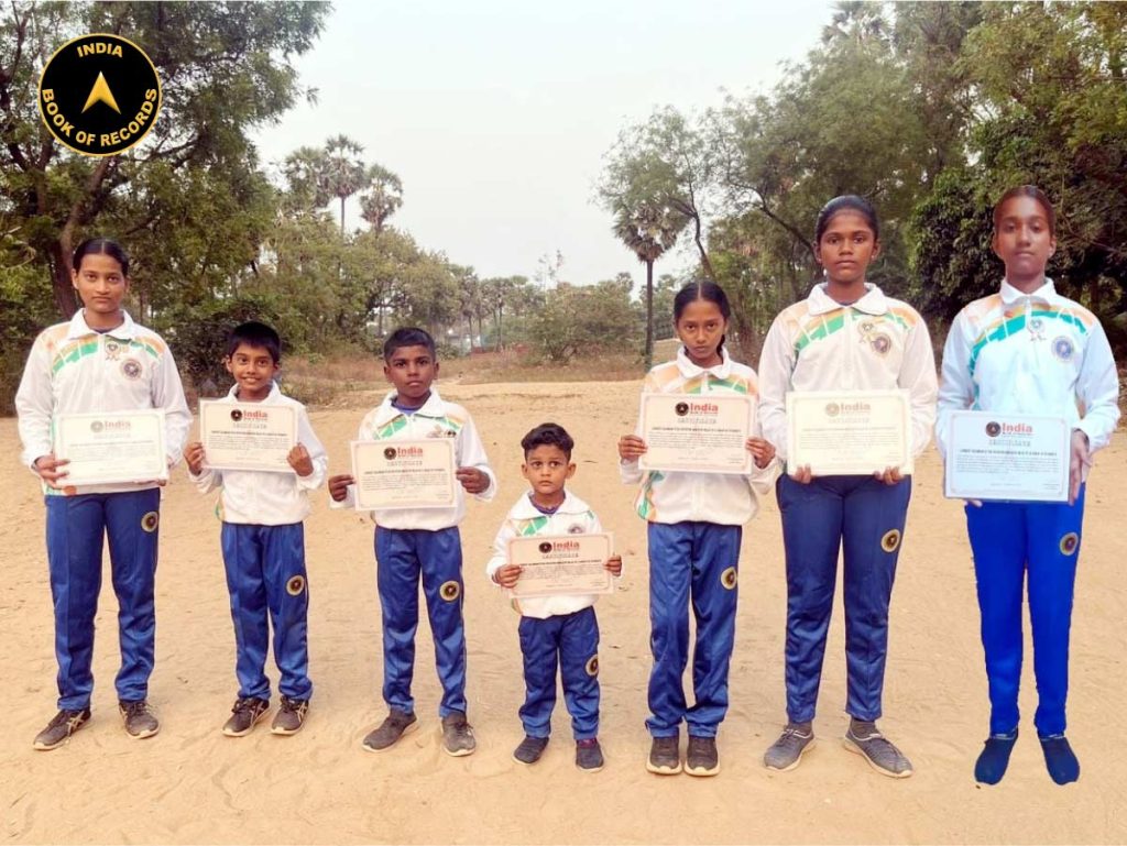 Longest Silambam stick rotation non-stop relay by a group of students ...
