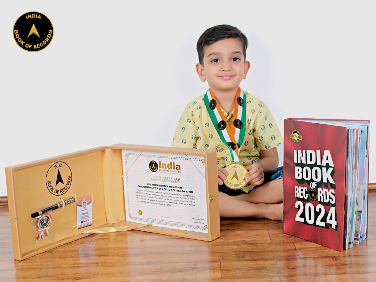 Maximum number names on exponential powers of 10 recited by a kid ...