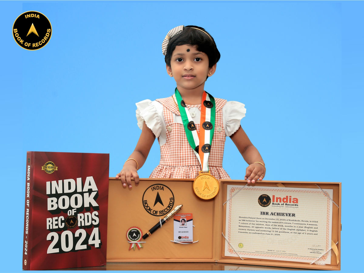 Shreshta Palayat - IBR Achiever - India Book of Records