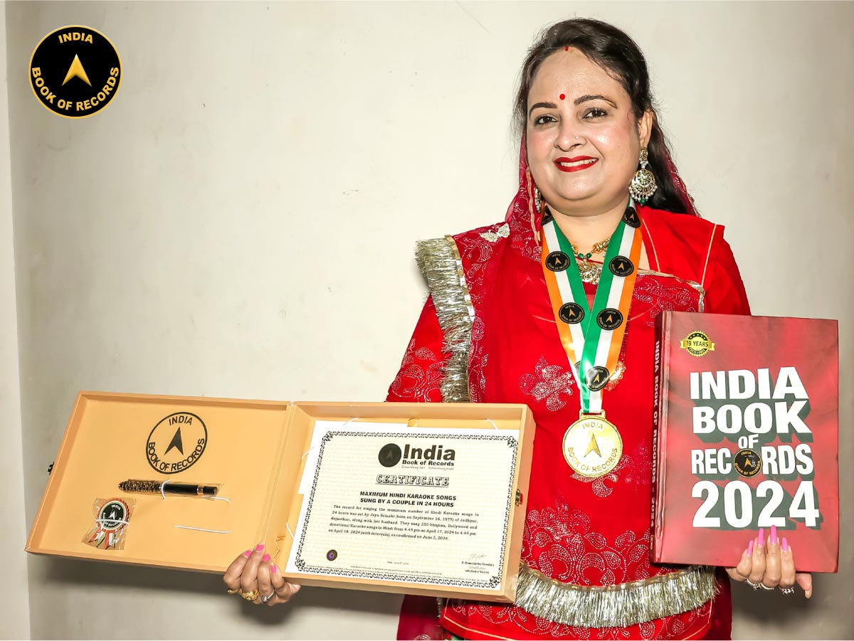 Maximum Hindi Karaoke songs sung by a couple in 24 hours - India Book ...