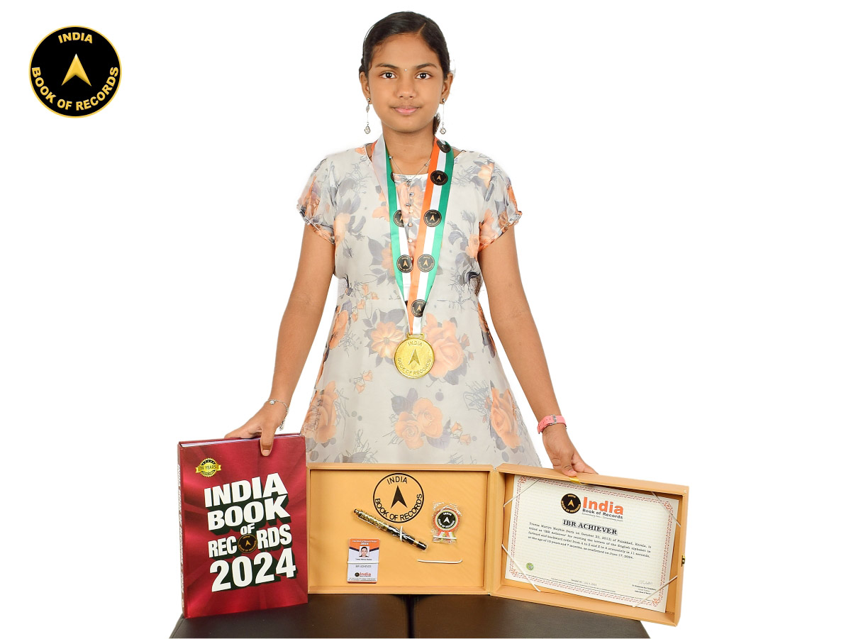 Treesa Mariya Maybin - IBR Achiever - India Book of Records